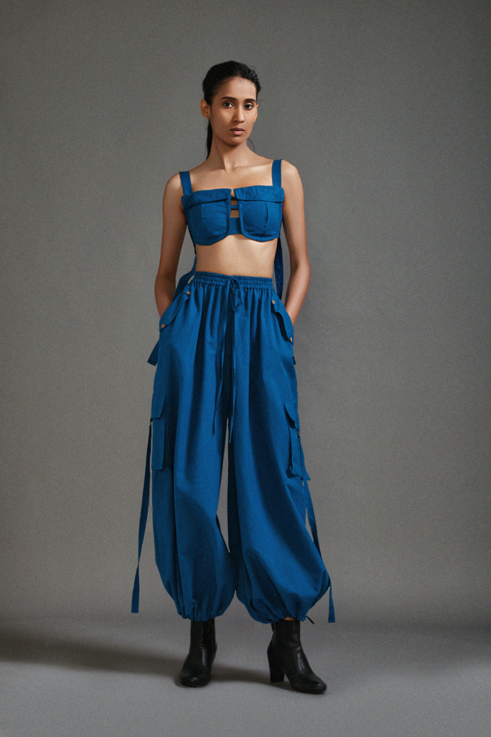 Buy Blue Pocket Corset from C&W | Tops And Shirts for Women